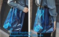 China Women'S Clear Jelly Beach Bag Clear Transparent Pvc Shoulder Handbag Beach Shopping Swimming Durable Tote Bag for sale
