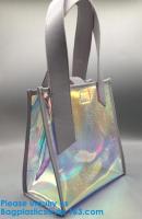 China Shiny Transparent Hologram Holographic Tote Bag PU Handbag Shoulder Bag,Transparent Laser Candy Hologram Handbag Jelly B for sale
