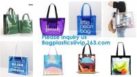 China Holographic Women Fashion Hologram Laser Drawstring Backpack School Sport Gym Tote Bag,Cosmetic Bag Travel Storage Zippe for sale
