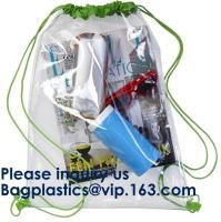China Promotion Gifts Sport Swimming Bag Clear Pvc Advertising Custom Logo Drawstring Backpack Bag PVC drawstring cosmetic bag for sale