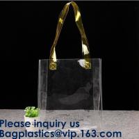 China Custom Yellow Waterproof Clear Pvc Tote Bags Transparent Custom Large Shopping Bag PVC Vinyl Material Bagease Bagplastic for sale