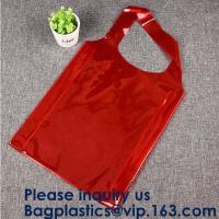 China Clear Purple Trendy  Shopping Bag,Folding PVC Tote Bag,Waterproof PVC Shopping Shoulder Bag, BAGEASE, BAGPLASTICS for sale