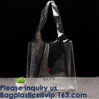 China Transparent Pvc Shopping Bag Pvc Tote Bag,OEM Supermarket PVC Fashion Bag Handles Clear Shopping Bags, Bagease, Bagplast for sale