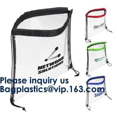 China Promotion Small Cloth Gift Clear Pvc Drawstring Backpack Bag,Fashion Transparent Clear PVC Drawstring Bags Bagease pac for sale