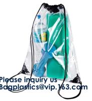 China Promotion Small Cloth Gift Clear Pvc Drawstring Backpack Bag,Fashion Transparent Clear PVC Drawstring Bags Bagease pac for sale