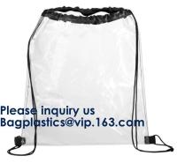China Promotion Small Cloth Gift Clear Pvc Drawstring Backpack Bag,Fashion Transparent Clear PVC Drawstring Bags Bagease pac for sale