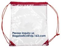 China Custom Made PVC Transparent Drawstring Bag For Sports Cloth,Sport Promotional Clear Pvc Beach Shoe Bag Clear Drawstring for sale