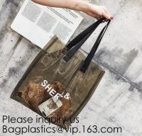 China Mirror Shiny PVC Shopping Bag,Wholesale Custom Printed Waterproof Transparent Pvc Tote Bag Clear Pvc Jelly Shopping Bag for sale