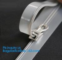 China PP clear long chain press lok zipper, seal pe document bag press lok zipper, double slider press lok zipper, SLIDER ZIPP for sale