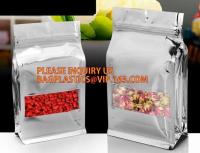 China Reusable Stand up Zipper Pouch Aluminum Foil Bags, Square Bottom Coffee Packaging Bags With Valve,Coffee Packaging Bags for sale