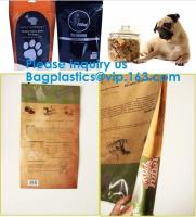 China Custom Printing Glossy Aluminum Foil Animal Feed 5kg Qual Seal Pet Food Packaging Bags With Plastic Handle for sale