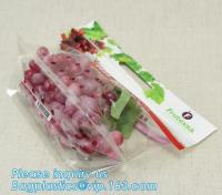 China fruit bag with holes sandwich slider zip deli bag, slider zip bag for fresh fruit packaging, grape bag with hole/ slider for sale