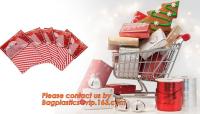 China PE Plastic drawstring Gift Bags With cartoon Logo, drawstring christmas plastic giant santa sack for gift for sale