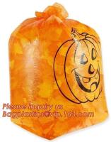 China disposable Halloween Pumpkin Leaf Trash Bags Set 4 Orange Yard Decor Party Jack-O-Lantern,halloween pumpkin bag/ Hallowe for sale