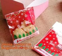 China cone shape custom print clear plastic christmas candy bag,cone shaped clear candy treat opp bag,Various Styles Christmas for sale