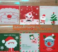 China Merry Christmas Santa Claus Snowman Fudge Gift Cellophane Cookie Candy Bag,Xmas Santa Plastic Gift Candy Cookies Favor C for sale