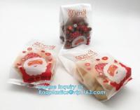 China Christmas Candy Cookie Bags Cute SanHalloween Decoration Plastic Cookie Packaging Bag Self Adhesive Biscuit Bag 10*10cm, for sale