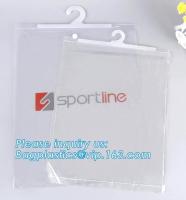 China Custom Made Clothes Underwear PVC Packaging Bag with Hook Display Bikini Swimwear Bag,Environmental Material pvc swimwea for sale