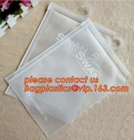 China Sinicline hot sale underwear bag white hanger pvc waterproof bag with zip lock,bag for Plastic side zipper underwear bag for sale