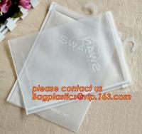 China Sinicline hot sale underwear bag white hanger pvc waterproof bag with zip lock,bag for Plastic side zipper underwear bag for sale