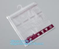 China PVC bag/PVC hook bag /PVC hanger bag for Underwear pack,PVC Plastic Packing Zipper Bag With Hanger clear bag hanger for sale