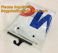 China waterproof pvc swimwear bagwith hanger/pvc bikini bag/plastic bikini packaging bag plastic Zip lockk bag swimwear  bagease for sale