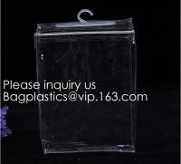 China Custom Logo Printing EVA Garment Underwear Clothes Packaging Transparent Button Pvc Soft Plastic Hanger Hook Bag, BAGEAS for sale
