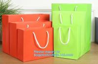 China Eco-friendly Kraft paper Flower bag, flower paper packing carrier bag, gift carrying bag,Customcolor life garment grocer for sale