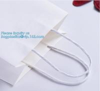 China Cheap small paper gift bags Promotional Luxury OEM Design Gold Foil Logo Wedding Custom Paper Gift Bag with Ribbon PACK for sale