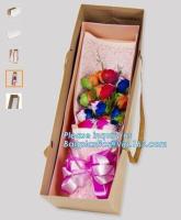 China Unique flat bottom color high class paper carrier die cut handle paper flower bag,kraft flower paper bag customized flow for sale