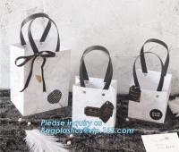 China Customized Brown Kraft flower Paper Shopping Bag with Logo and Ribbon handle,Printing Branded Storage Flower Gift Paper for sale