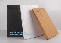 China Kraft Paper Envelope with Customized logo hot foil stamping,design A4 A5 A6 paper kraft gift brown envelope with string for sale