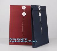 China Kraft Paper Envelope with Customized logo hot foil stamping,design A4 A5 A6 paper kraft gift brown envelope with string for sale