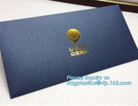 China MAKE western style high quality gold foil gift envelope Matt black card paper envelope in A4 A5 B5 C5 C6 A3 size with cu for sale