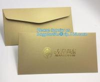 China MAKE western style high quality gold foil gift envelope Matt black card paper envelope in A4 A5 B5 C5 C6 A3 size with cu for sale