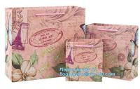 China China Supplier Logo Printed Brown Kraft Paper Flower Carrier Gift Bag,Durable Kraft Paper Plant Carrier Flower Gift Bag for sale