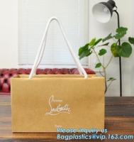 China China Supplier Logo Printed Brown Kraft Paper Flower Carrier Gift Bag,Durable Kraft Paper Plant Carrier Flower Gift Bag for sale
