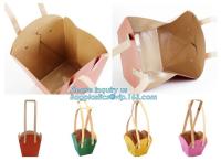 China flower carrier bag cheap brown paper flower bag handle bag,Portable Bouquet Flower Carrier Gift Packing Paper Bag bageas for sale