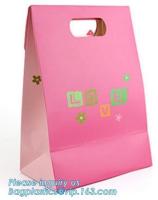 China Wholesale fancy white kraft paper clothing packaging bag with logo printing,Online order paper material carrier bag shop for sale
