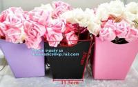 China OEM Logo Printed Paper Packaging Bag Custom Good Quality Flower Carrier Bag,Art Paper Flower Carrier Bag Shopping Bags W for sale
