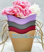 China OEM Logo Printed Paper Packaging Bag Custom Good Quality Flower Carrier Bag,Art Paper Flower Carrier Bag Shopping Bags W for sale