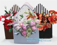 China Free Design!! Free Sample!!! flower carrier bag transparent window paper bag valentine's gift clear window bags sample f for sale