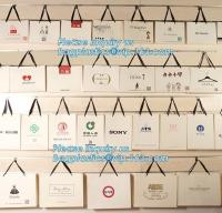 China Customized Cut Printed Coated Paper Shopping Bag with Matt Lamination,rope handle custom logo printed white paper bag for sale