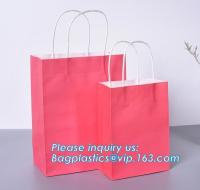 China Design Luxury Brown Kraft Paper Shopping Bag With Handle,Customized Green Printed Paper Shopping Bag With Logo Custom for sale