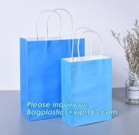 China Design Luxury Brown Kraft Paper Shopping Bag With Handle,Customized Green Printed Paper Shopping Bag With Logo Custom for sale
