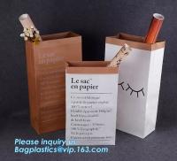China Laudry kraft bags, clothes bags, pack Recycled brown kraft paper bag twisted handles shopping packaging kraft paper bag for sale