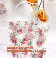 China Wholesale Waterproof PP Plastic Gift Flower Bag Carry,PP Clear Handheld Flower Packaging Bag,PP Trapezidal Rectangular F for sale