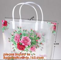 China Wholesale Waterproof PP Plastic Gift Flower Bag Carry,PP Clear Handheld Flower Packaging Bag,PP Trapezidal Rectangular F for sale