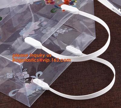 China China Manufacture eco friendly customize Printing PP plastic flower carry bags with hanging for potted plant bags bageas for sale