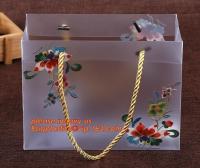China China Manufacture eco friendly customize Printing PP plastic flower carry bags with hanging for potted plant bags bageas for sale